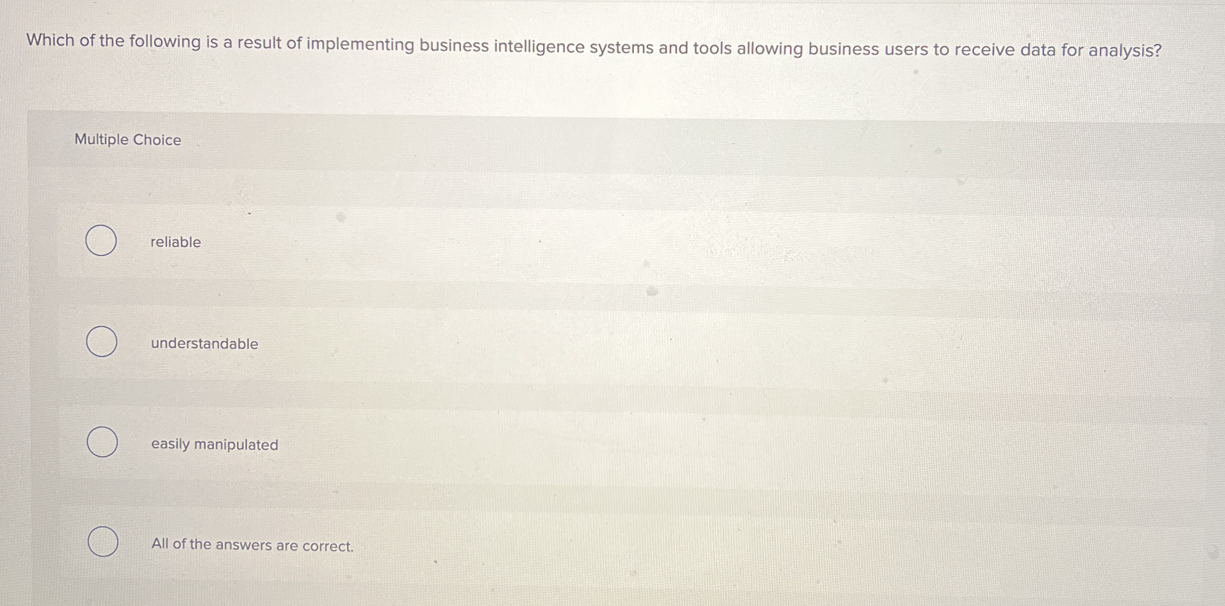 Solved Which of the following is a result of implementing | Chegg.com