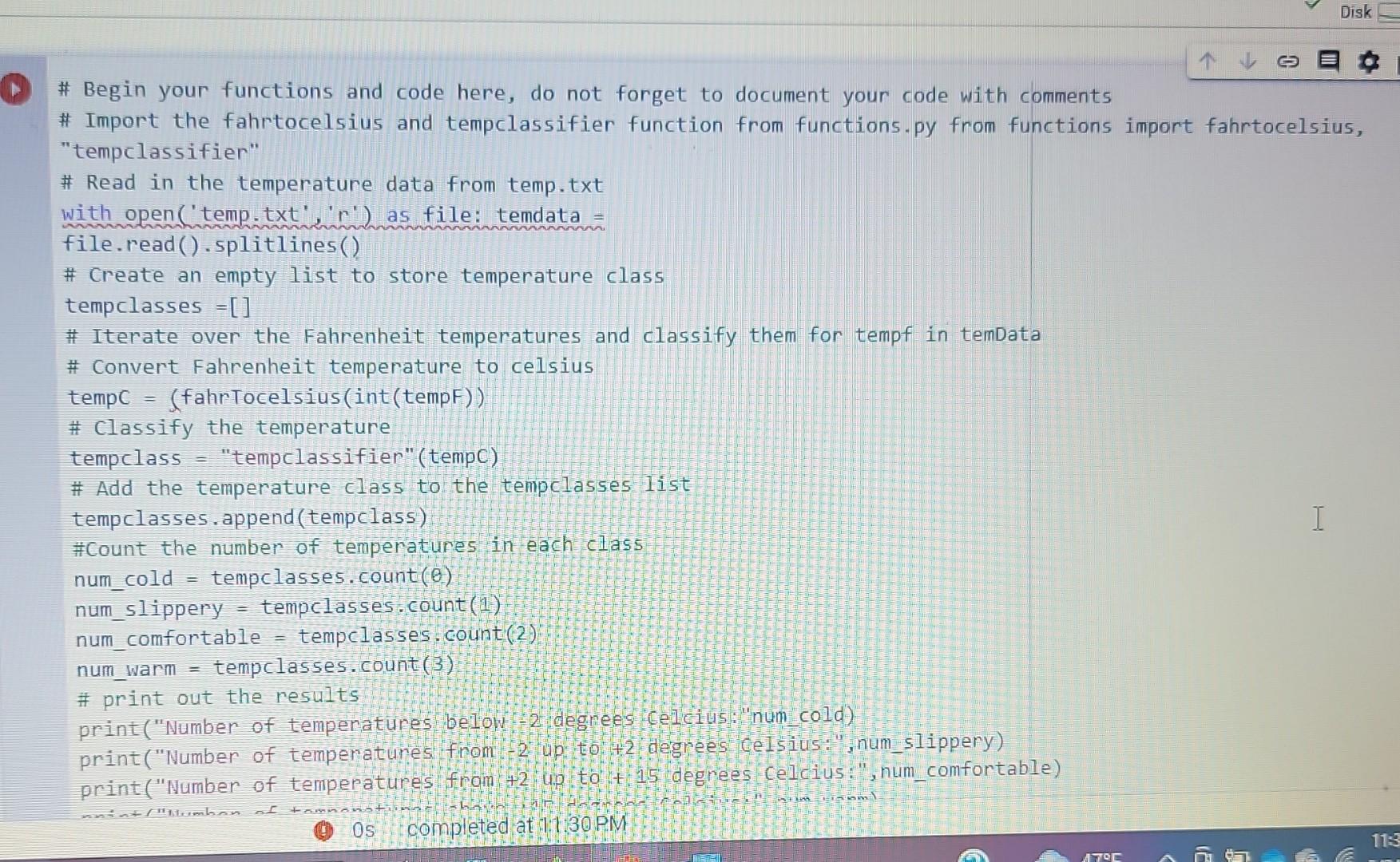 Solved My code is not runing. what could be the problem is | Chegg.com