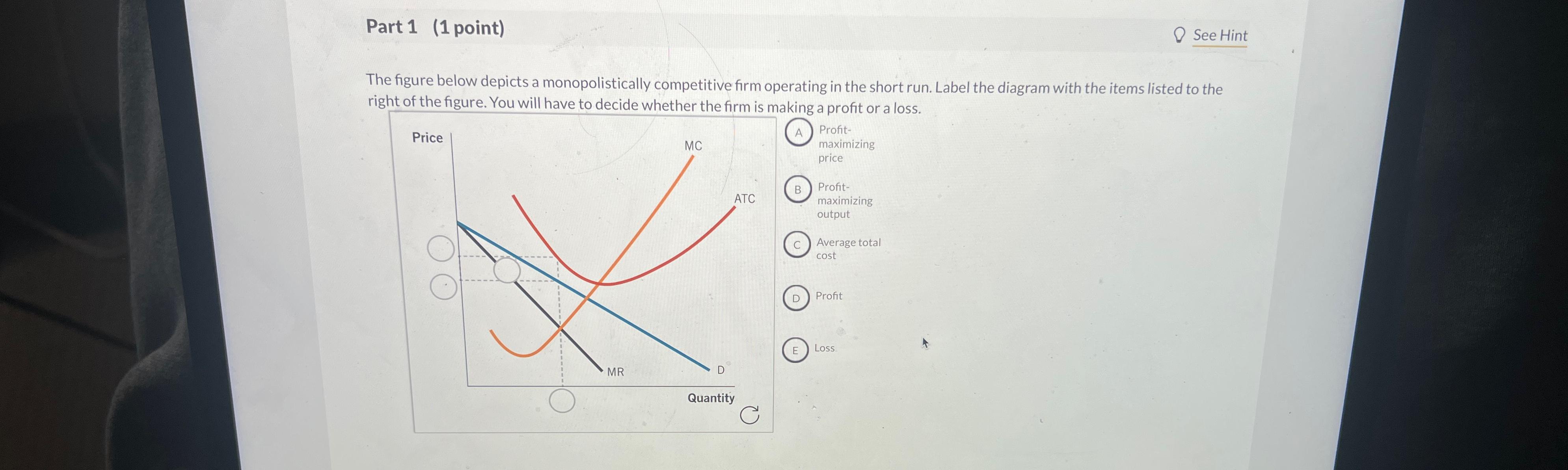 Solved Part 1 (1 ﻿point)O See HintThe figure below depicts a | Chegg.com