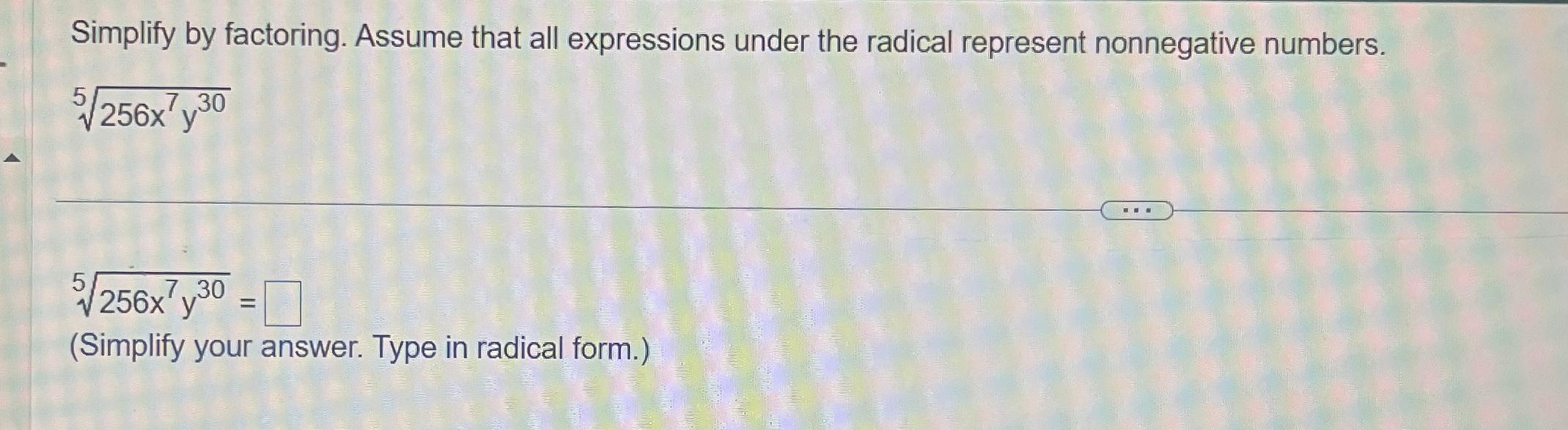 Solved Simplify by factoring. Assume that all expressions | Chegg.com