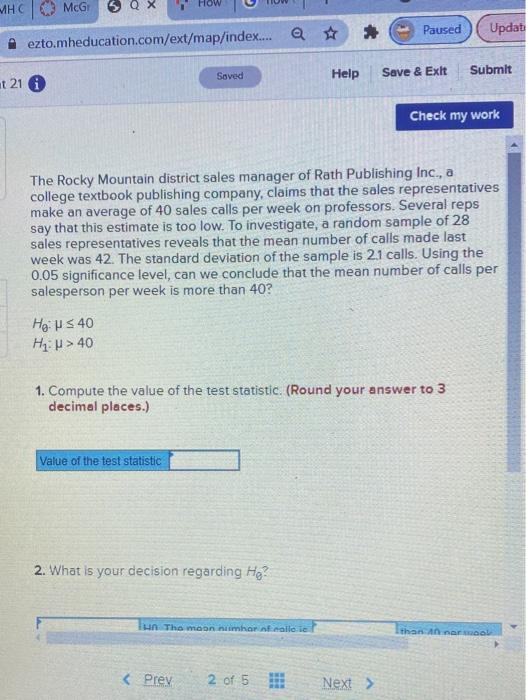 Solved Q X HOW HCMcG ezto.mheducation.com/ext/map/index... a | Chegg.com