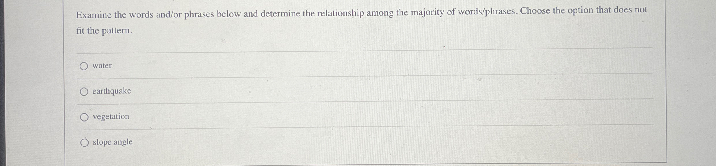 Solved Examine the words and/or phrases below and determine | Chegg.com