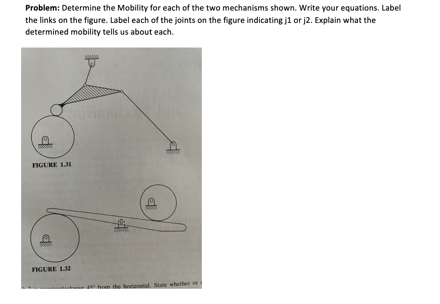 Solved Problem: Determine the Mobility for each of the two | Chegg.com