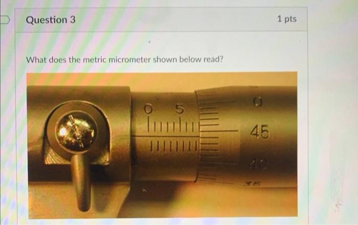 Solved What does the metric micrometer shown below read? | Chegg.com