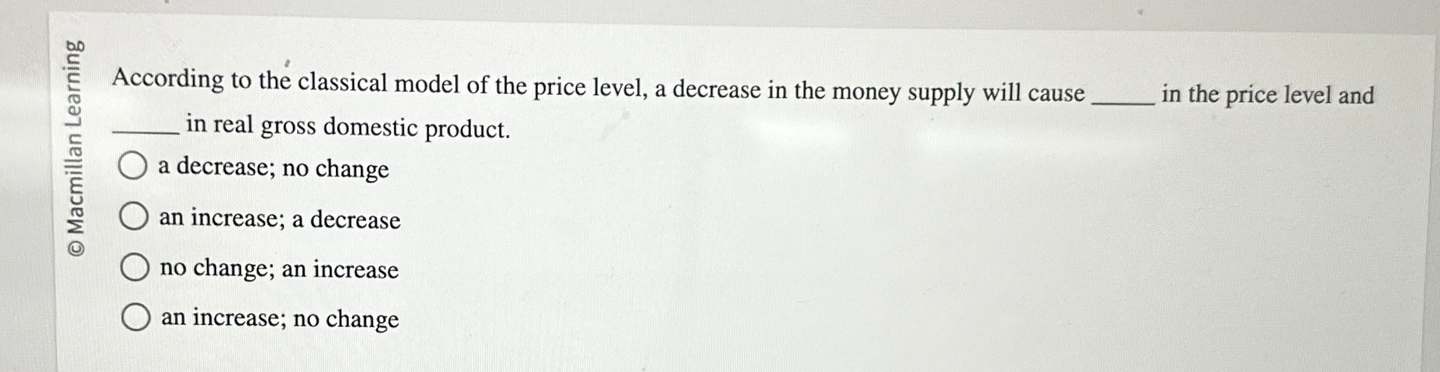 Solved According to the classical model of the price level, | Chegg.com