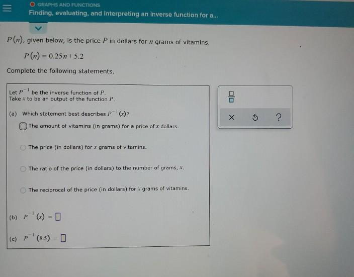 Solved Ographs And Functions Finding Evaluating And 