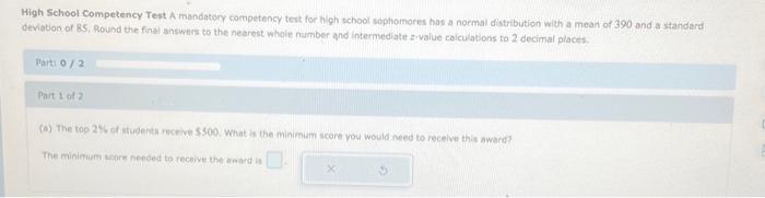 Solved High School Competency Test A mandatory competency | Chegg.com