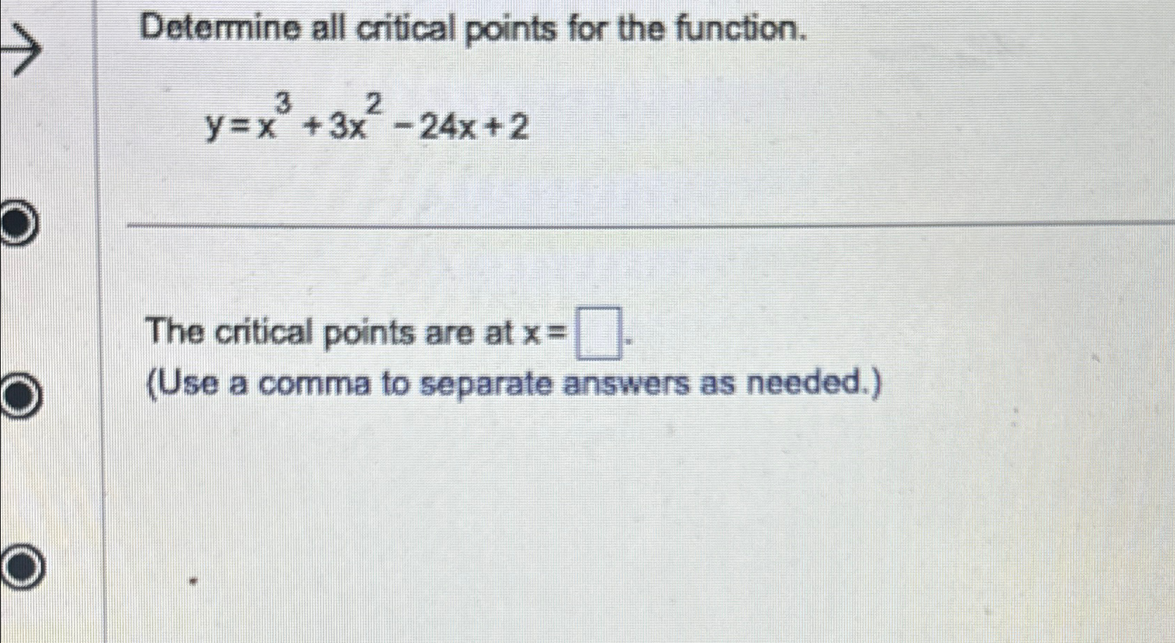 Solved Determine all critical points for the | Chegg.com
