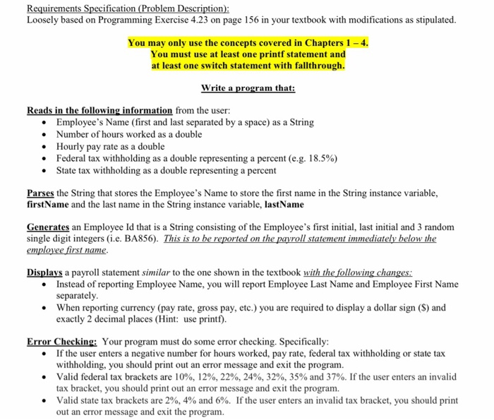 Solved Java program: Payroll Statement * I can only we | Chegg.com