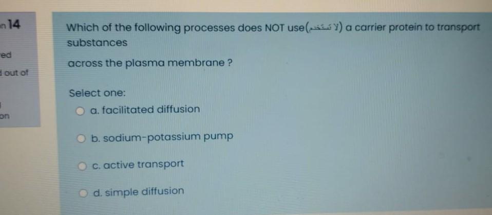 Solved en 14 Which of the following processes does NOT | Chegg.com