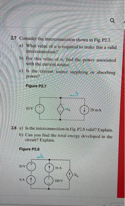 Solved Q 2.7 Consider the interconnection shown in Fig. | Chegg.com
