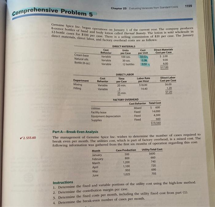 Solved Comprehensive Problem 5 Genuine Spice Inc. began | Chegg.com
