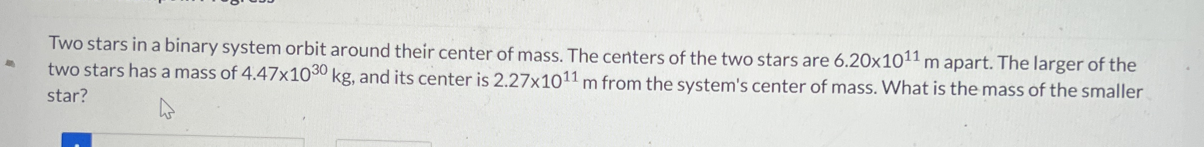 Solved Two stars in a binary system orbit around their | Chegg.com