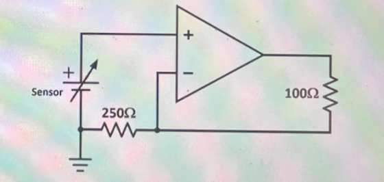Solved A sensor that outputs a DC voltage is implemented in | Chegg.com