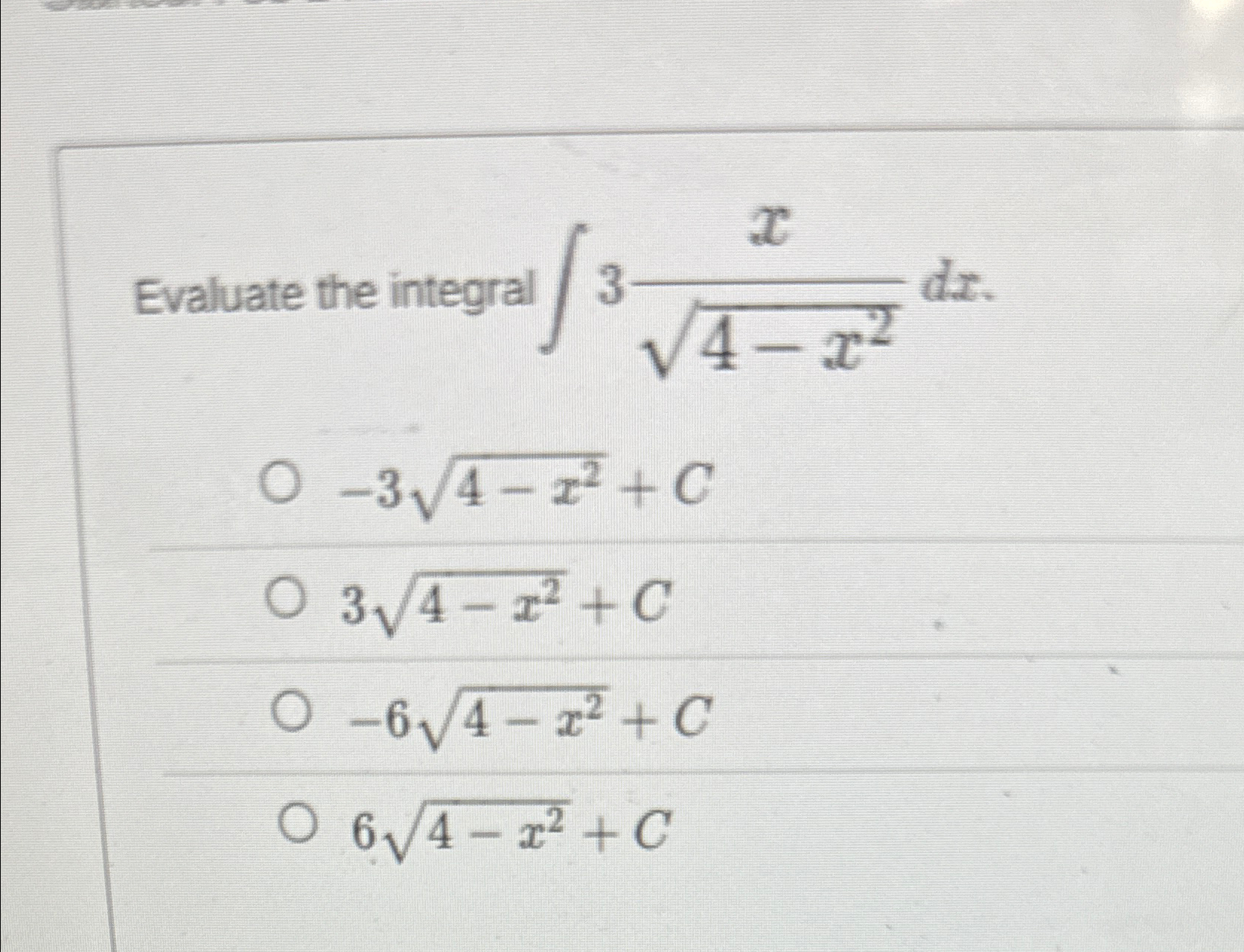 Solved Evaluate the integral | Chegg.com