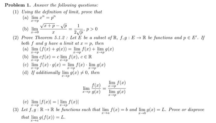 Solved Problem 1. Answer the following questions: (1) Using | Chegg.com