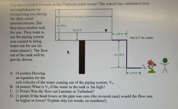 Solved You have averted Disaster at the Clarkson water | Chegg.com