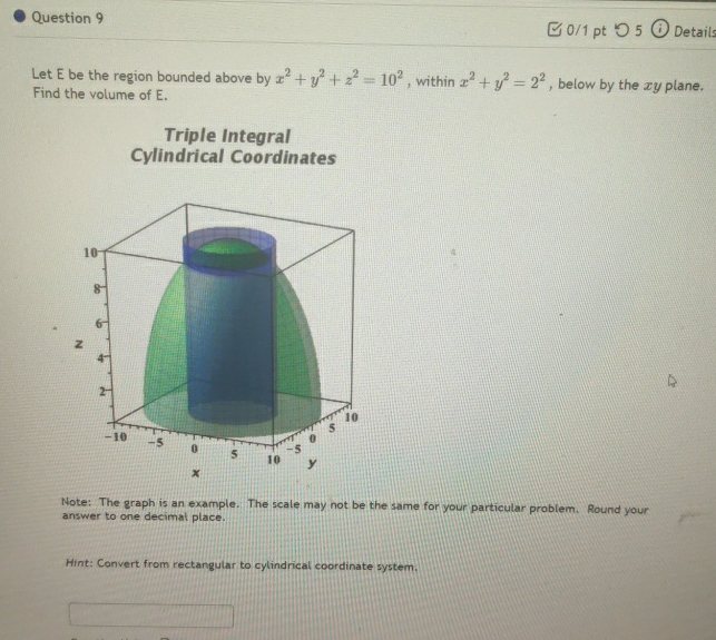 Solved Question 901pt5(i)DetailsLet E ﻿be the region bounded | Chegg.com