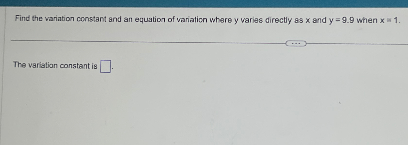 Solved Find the variation constant and an equation of | Chegg.com