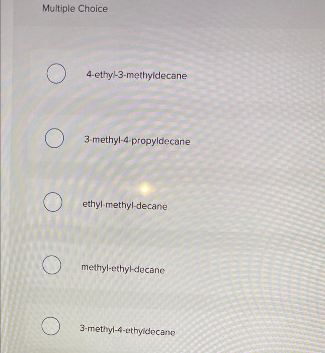 Solved What is the IUPAC name of the compound shown in the | Chegg.com
