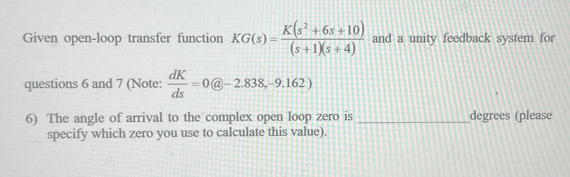 Given open-loop transfer function | Chegg.com