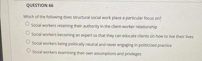 QUESTION 66 Which of the following does structural | Chegg.com