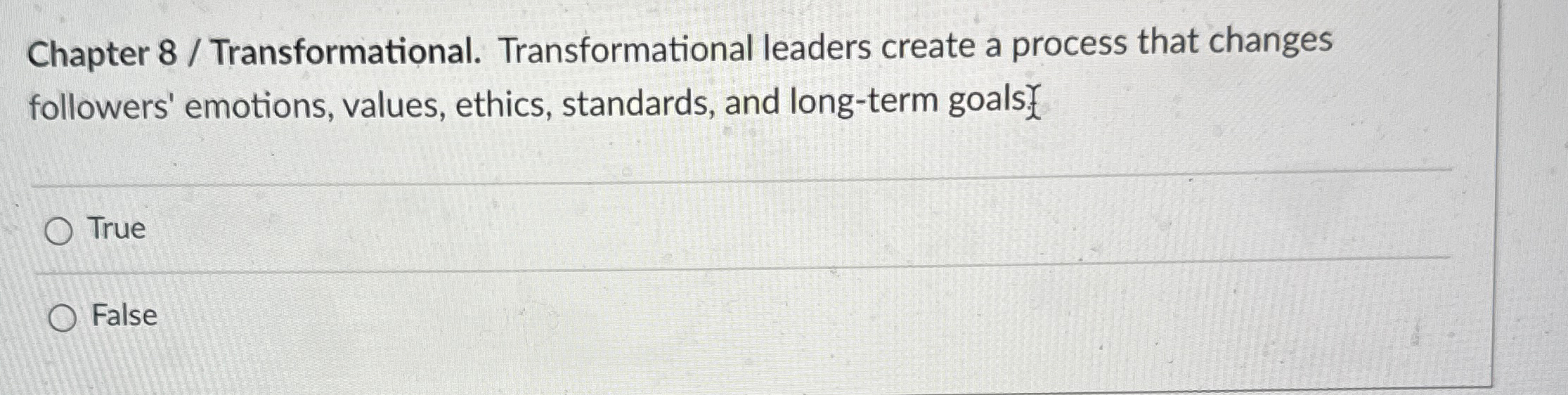 Solved Chapter 8 / ﻿Transformational. Transformational | Chegg.com