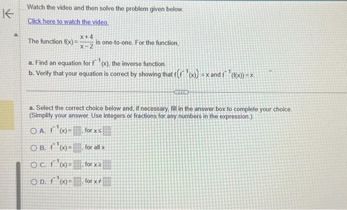 Solved Watch the video and then solve the problem given | Chegg.com