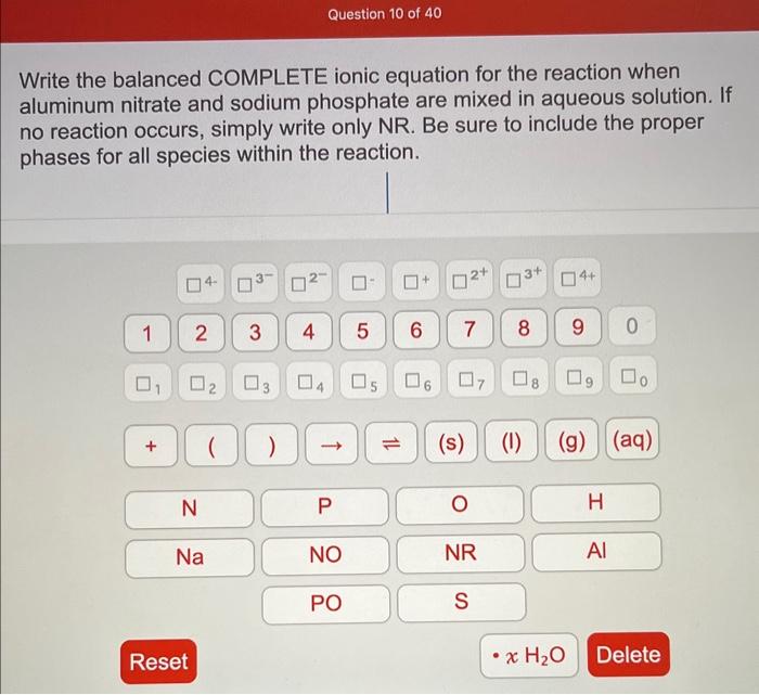 Solved Write the balanced COMPLETE ionic equation for the | Chegg.com