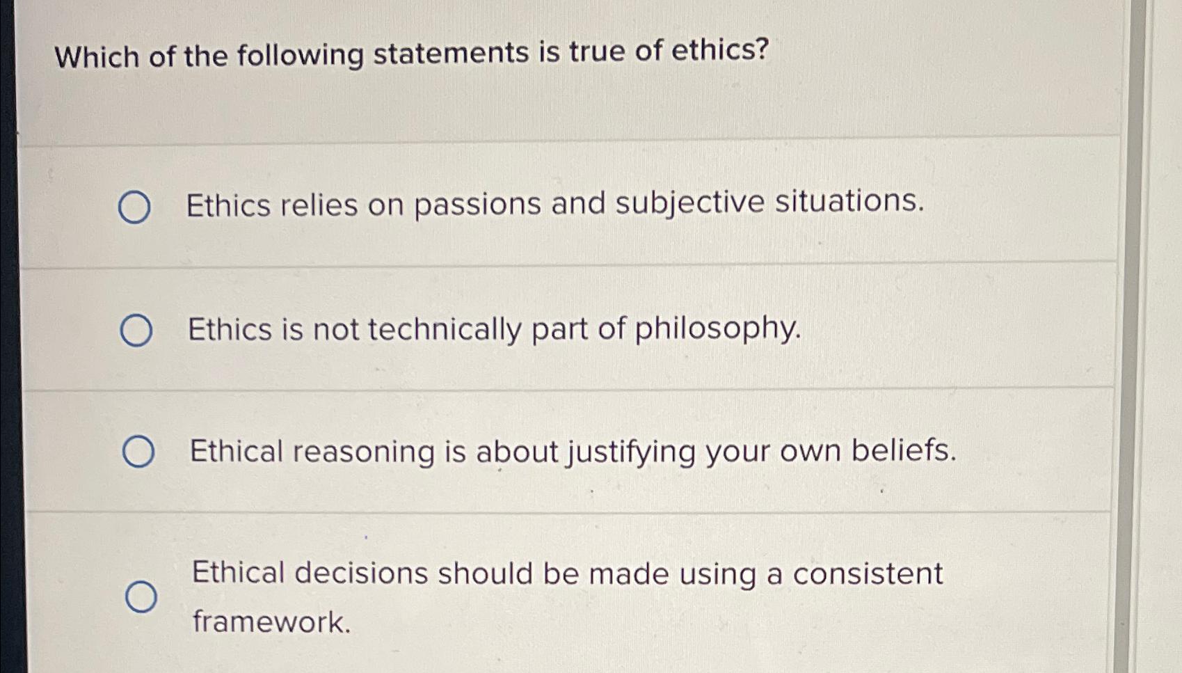 Solved Which of the following statements is true of | Chegg.com