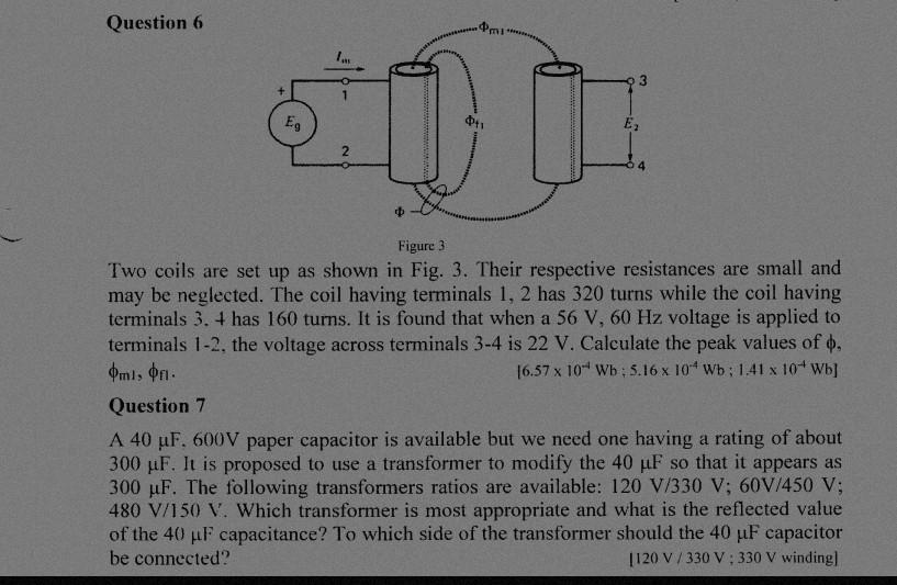 Solved Question 6 Two coils are set up as shown in Fig. 3. | Chegg.com