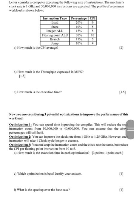 Solved Let us consider a computer executing the following | Chegg.com