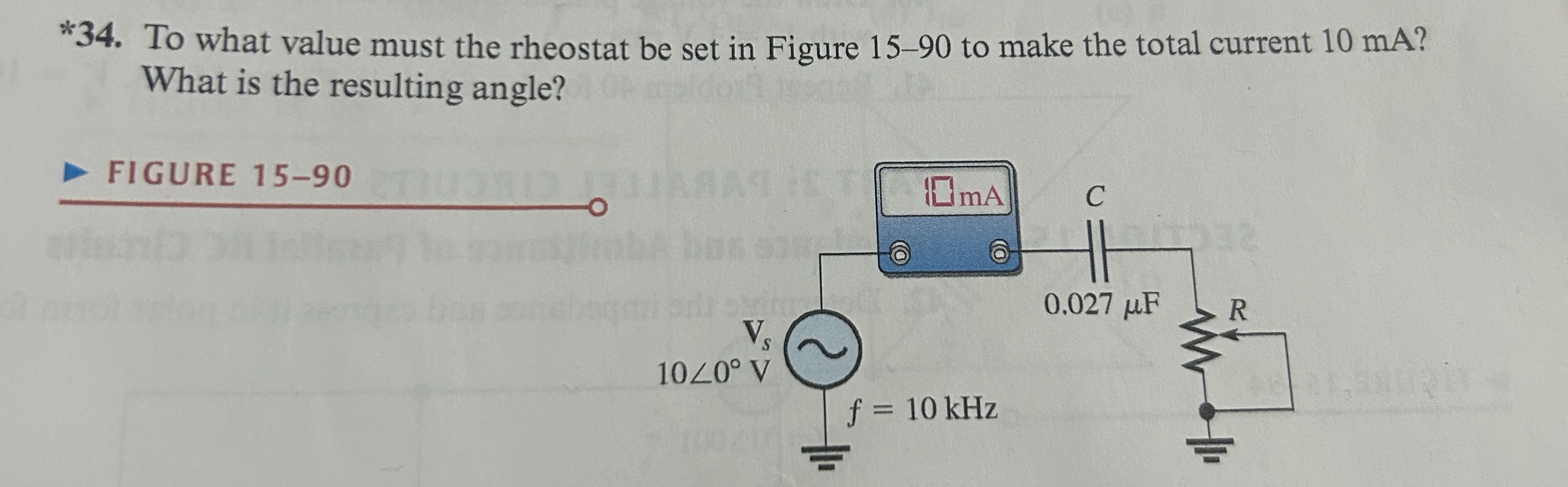 Solved To what value must the rheostat be set in to make the | Chegg.com
