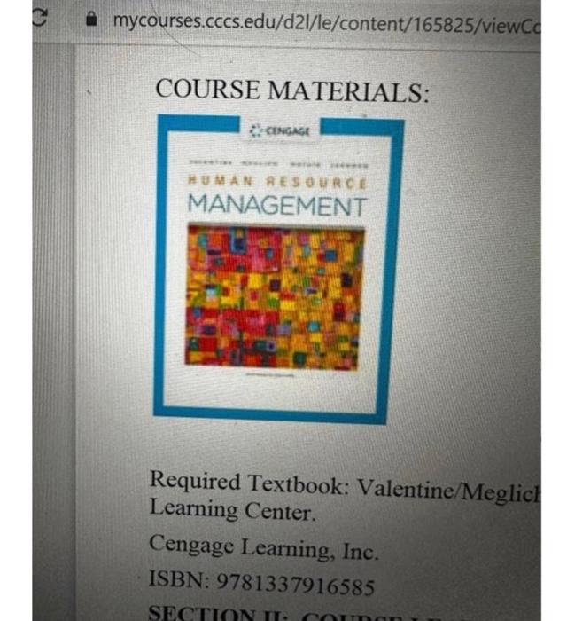 Solved COURSE MATERIALS: Required Textbook: | Chegg.com