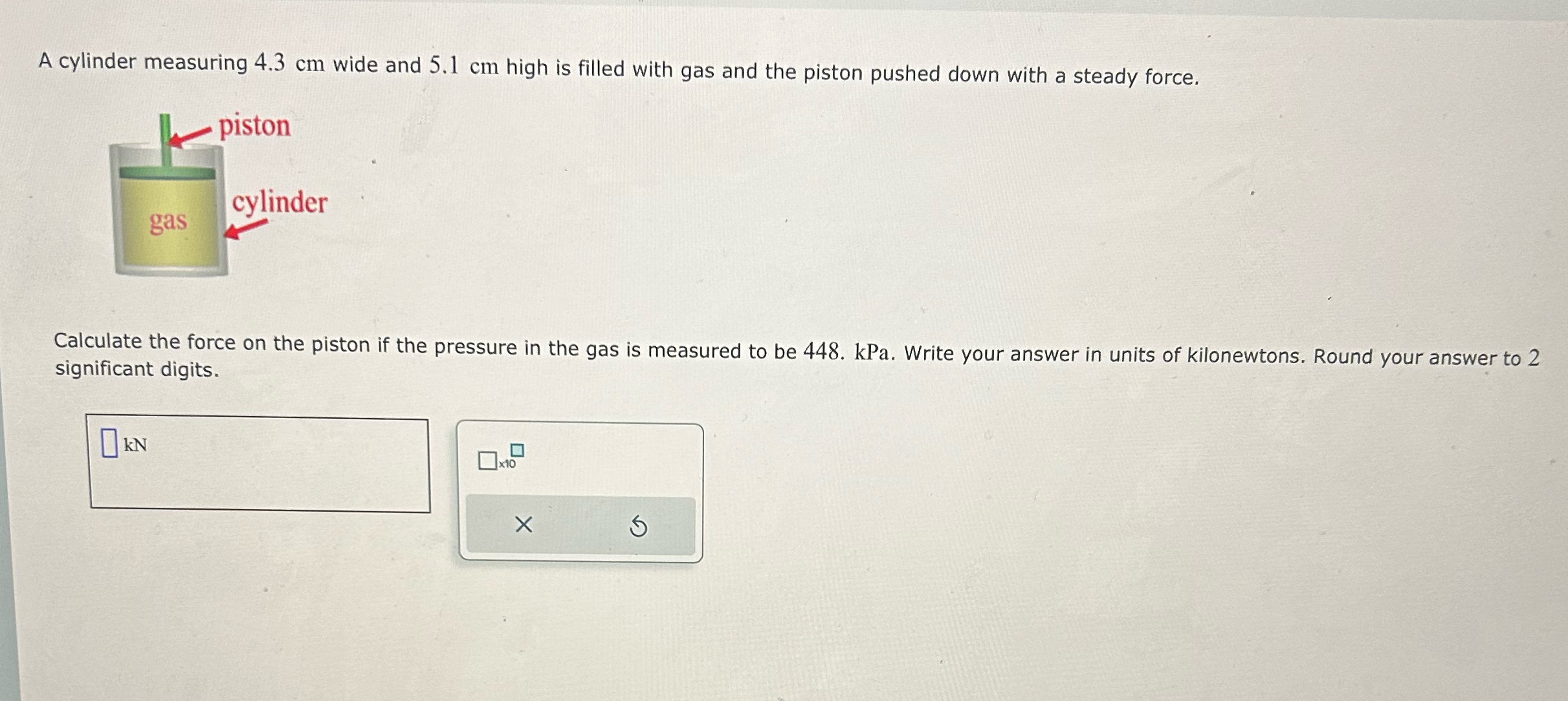 Solved A cylinder measuring 4.3cm ﻿wide and 5.1cm ﻿high is | Chegg.com