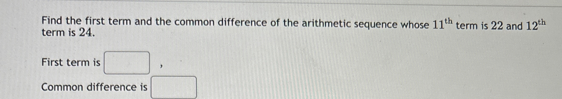 Solved Find the first term and the common difference of the | Chegg.com