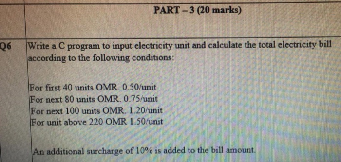 Solved PART-3 (20 marks) 26 Write a C program to input | Chegg.com