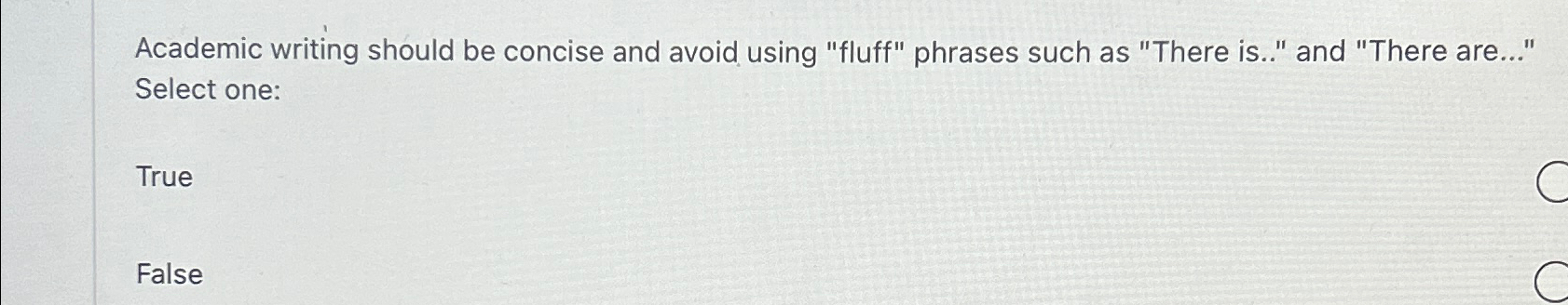 Solved Academic writing should be concise and avoid using | Chegg.com