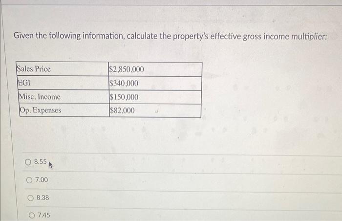 Solved Given the following information, calculate the | Chegg.com