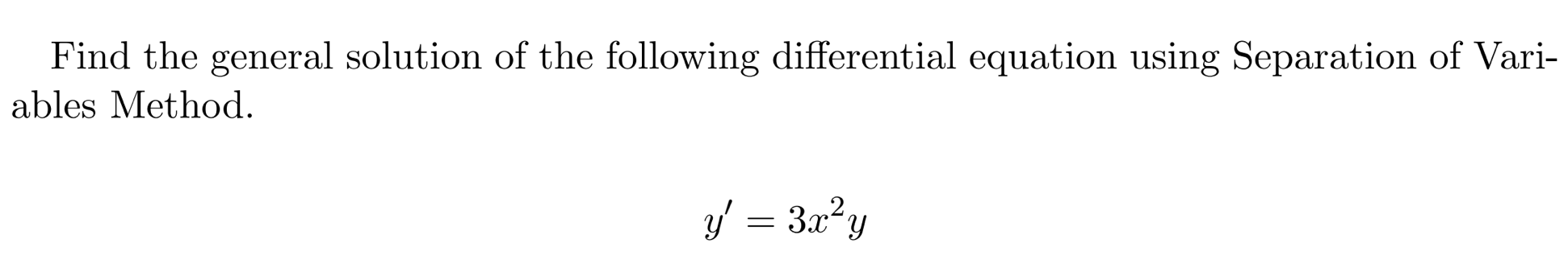 Solved Find the general solution of the following | Chegg.com