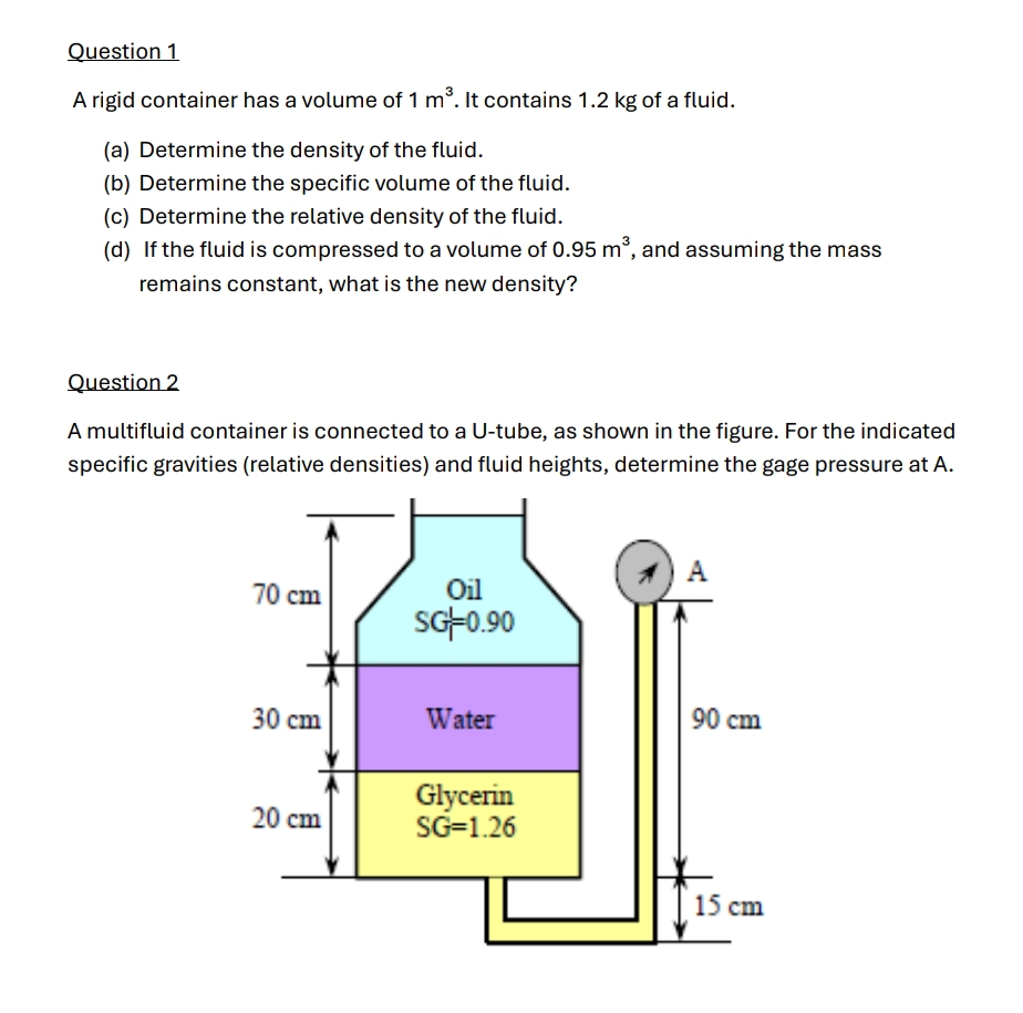 Solved How to solve Question 1A rigid container has a volume | Chegg.com