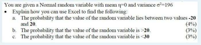 Solved You are given a Normal random variable with mean η=0 | Chegg.com