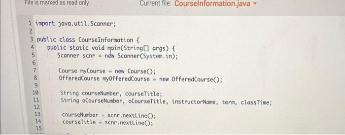 Solved Given main0, define a Course base class with | Chegg.com