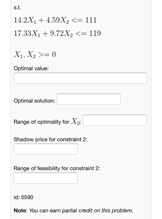 Solved (1 point) Solve the linear program below using | Chegg.com
