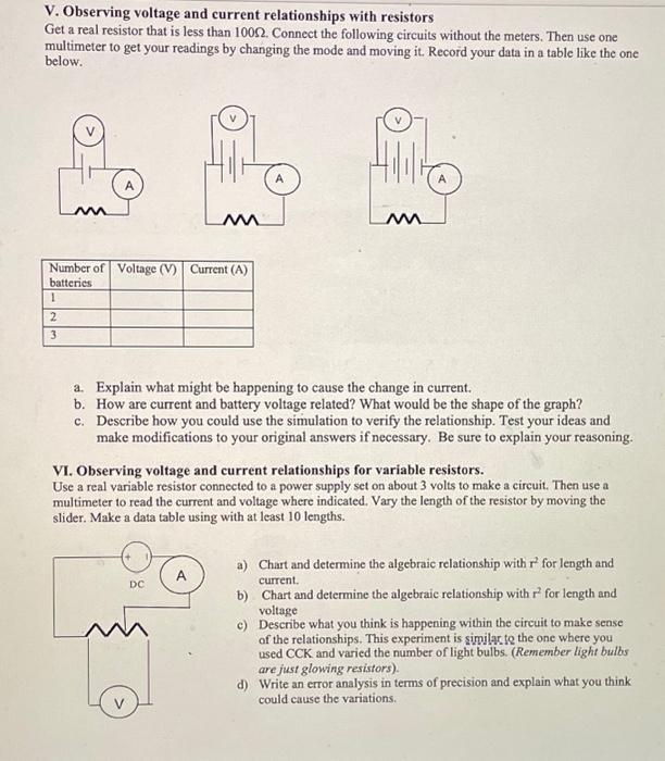 Solved III. Using voltage in series circuits Use CCK to | Chegg.com