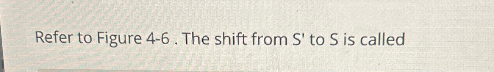 Solved Refer to Figure 4-6. ﻿The shift from S' ﻿to S ﻿is | Chegg.com