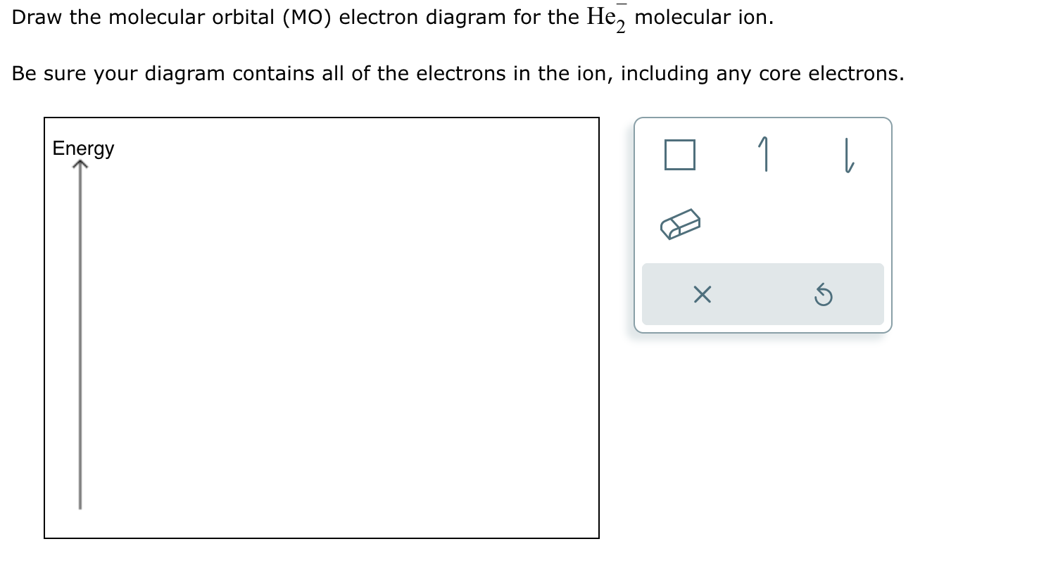 Solved Draw the molecular orbital (MO) ﻿electron diagram for | Chegg.com