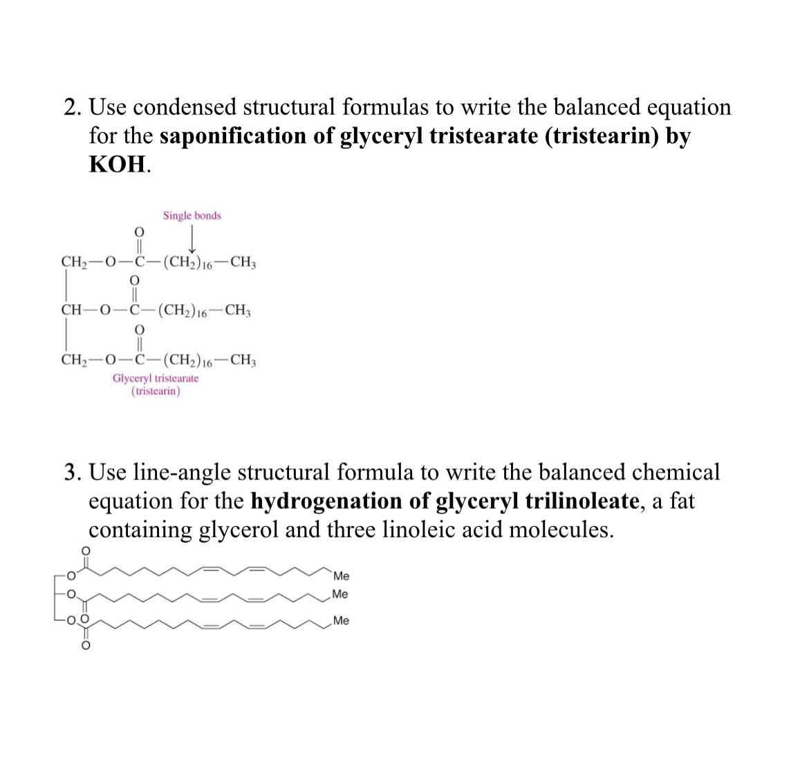 Solved Use condensed structural formulas to write the | Chegg.com