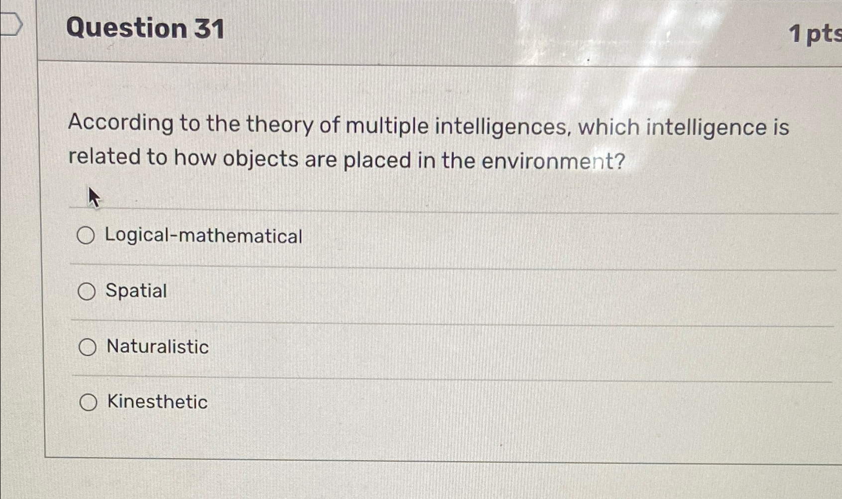 Solved Question 31According to the theory of multiple | Chegg.com