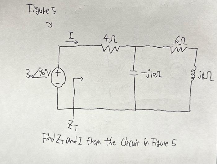 Solved Figute 5 Find ZT and I from the Circuit in Figure 5 | Chegg.com